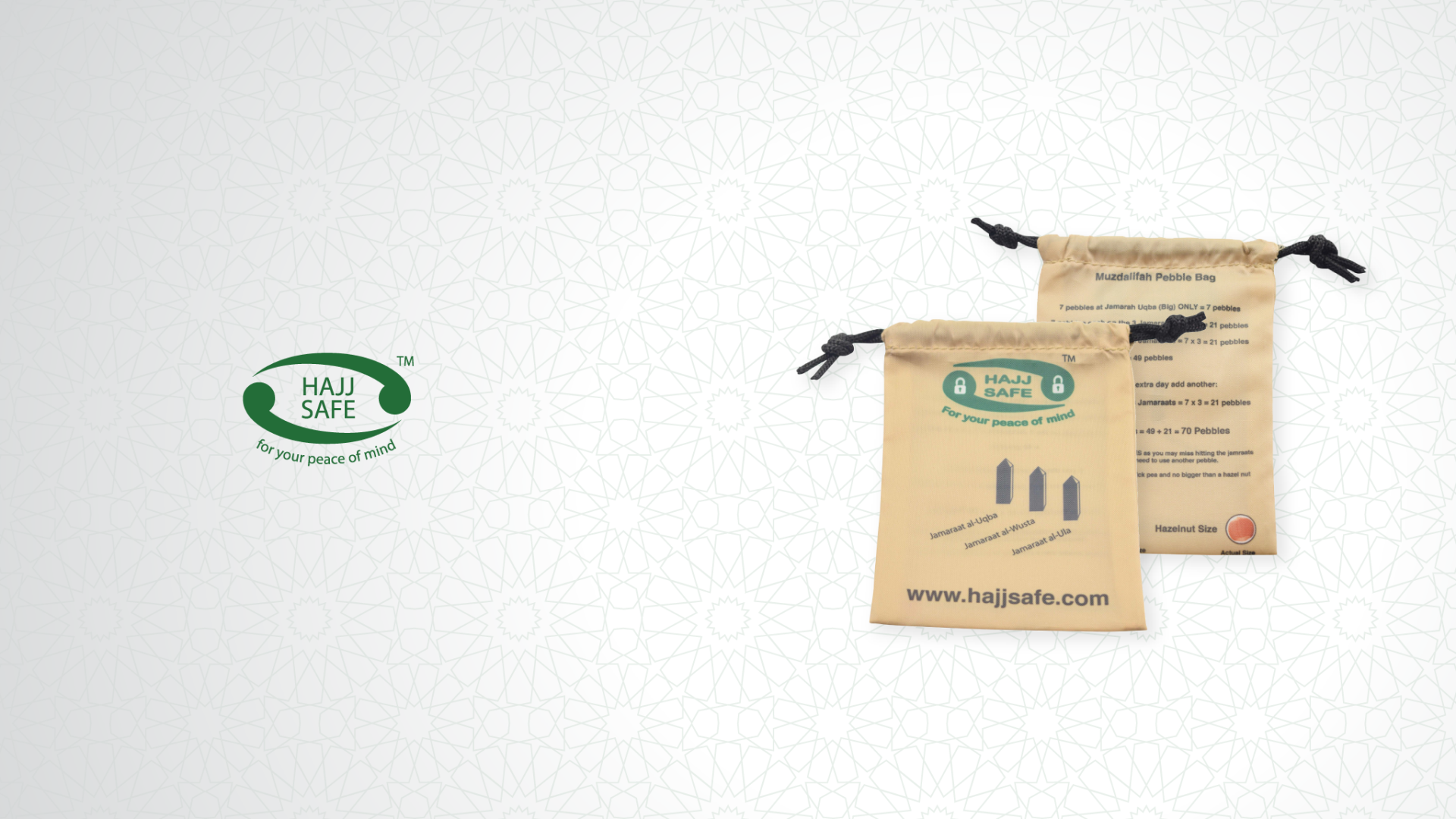 Muzdalifah (Jamarat Stone) Pebble Bag | Pack of 2 | Hajj Safe